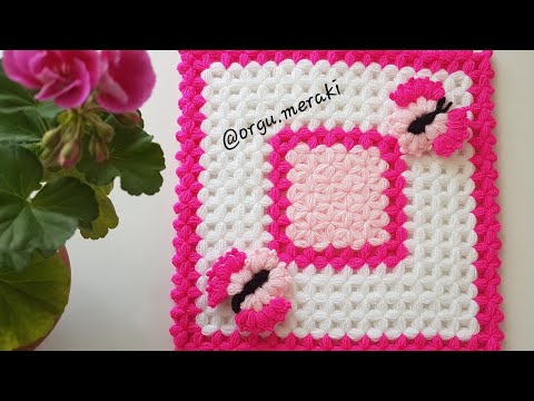 kelebek motifli lif modeli Kolay güzel lif modelleri
