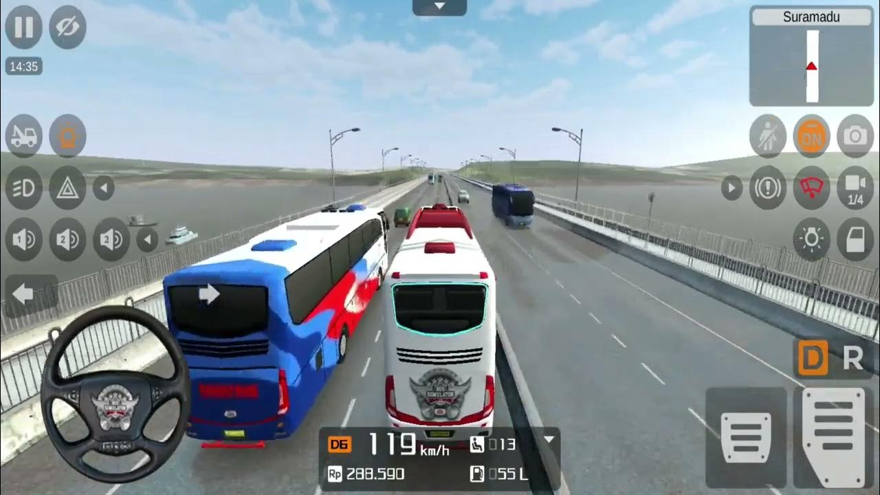 Rude driver drive very fast Indonesian bus simulator BUSSID gameplay mobile android - YouTube