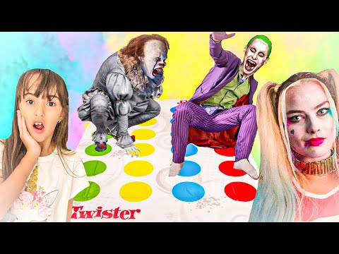 DESAFIO DO TWISTER COM AS CORES! IT A COISA, SAMARA MORGAN E CORINGA VS CANAL DA BELINHA