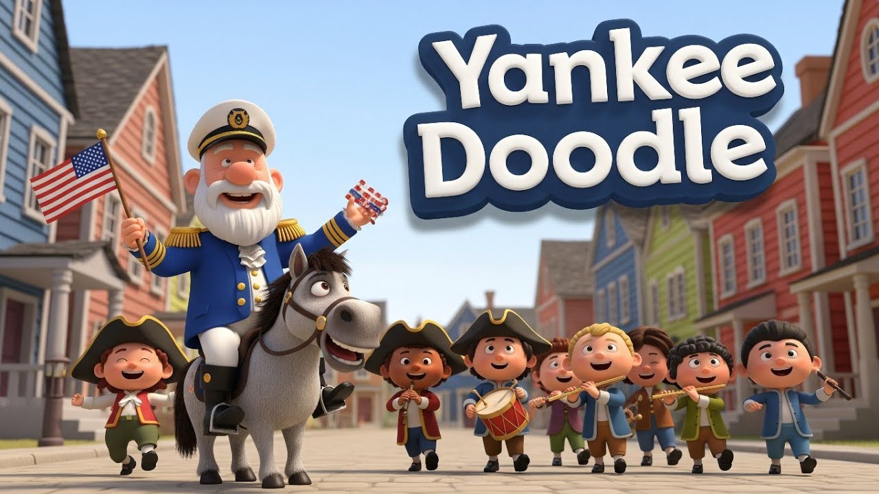 Yankee Doodle 3D Cartoon 🎵 | Fun Kids Animation | Pony Ride & Marching ...