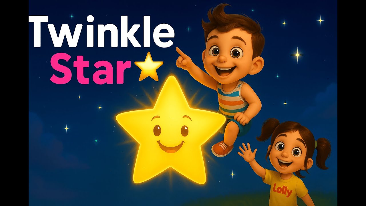 Twinkle Twinkle Little Star 🌟 | 3D Kids Song with Jumpy & Lolly ...