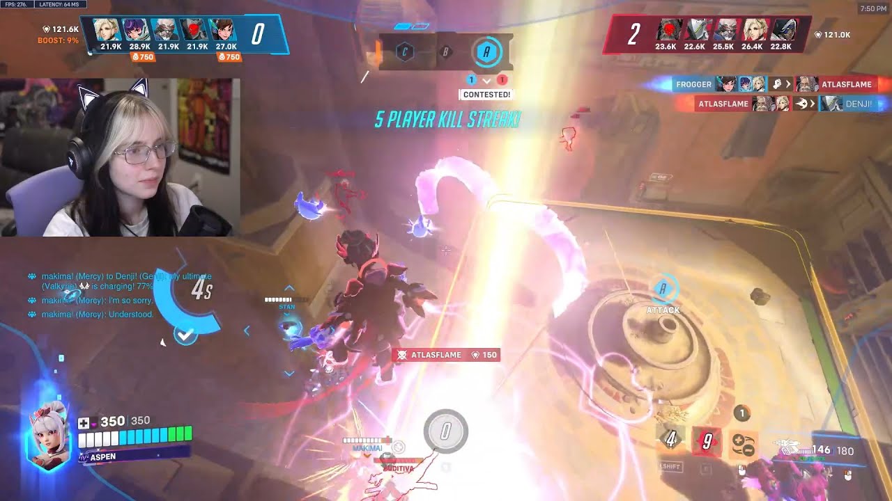 STADIUM MODE - ASPEN JUNO OVERWATCH 2 SEASON 16 TOP 500 GAMEPLAY - YouTube