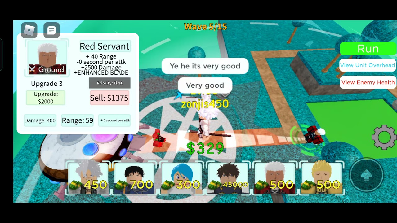 All star tower defense Red servant from fate/stay night #roblox #anime ...