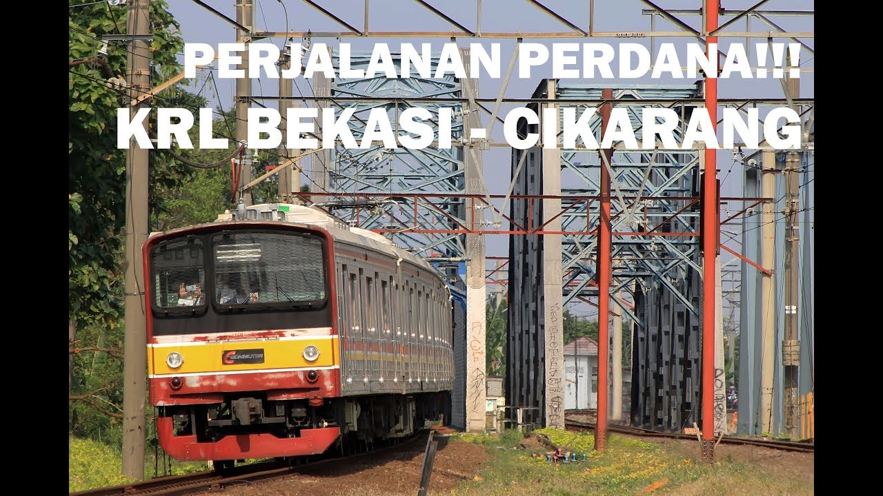 TEST RUN PERTAMA KALI!!! Uji Coba Rangkaian KRL Bekasi - Cikarang - YouTube