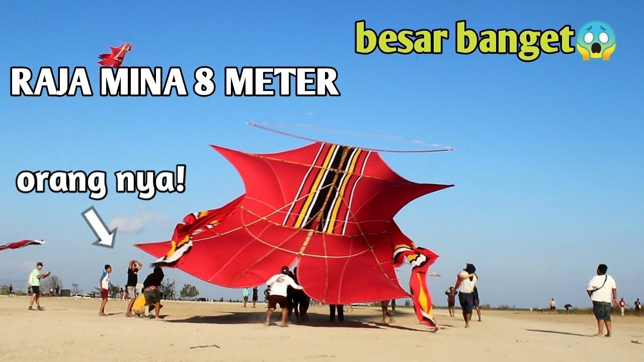 Layang bebean big size 8 meter, RA, base green,mertasari sanur(SENI ...