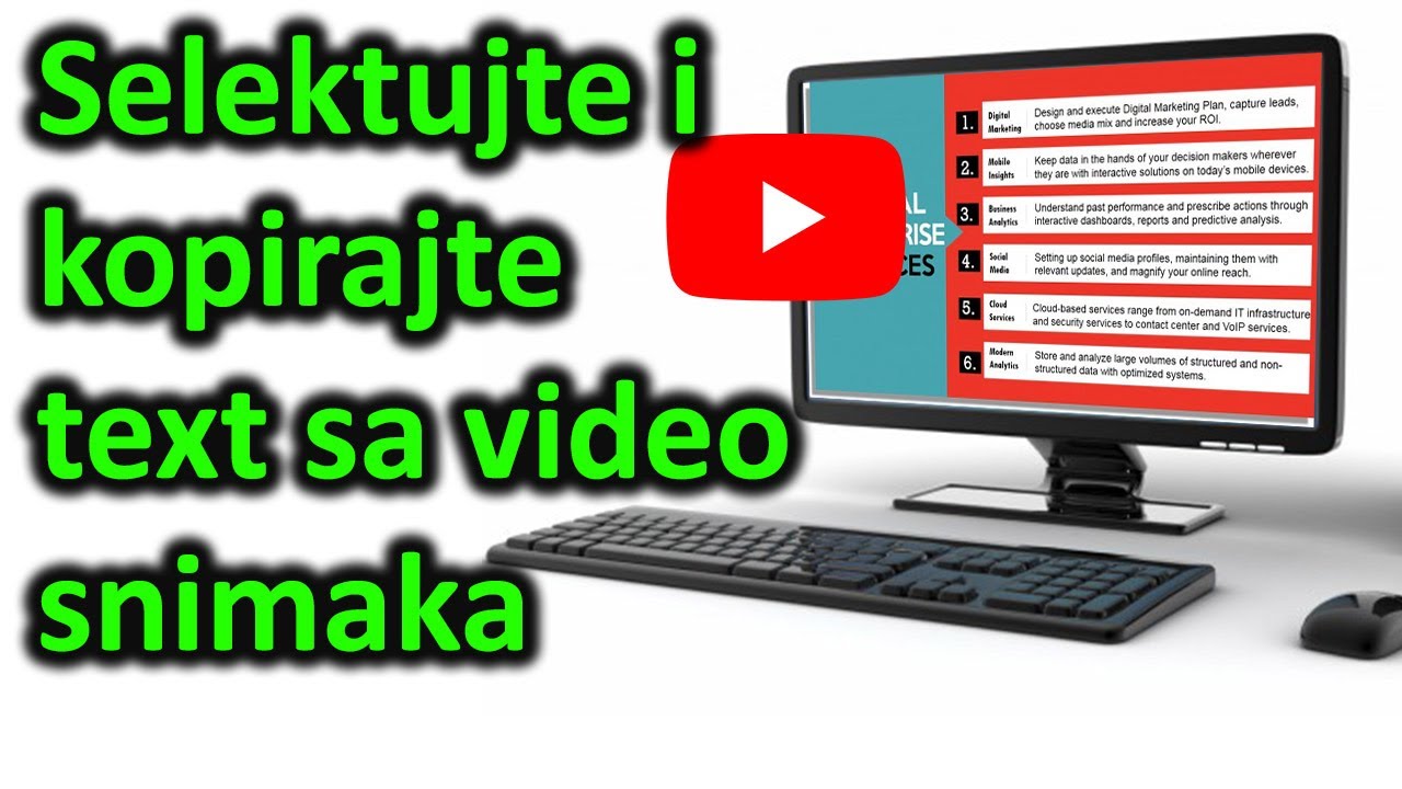 Selektujte tekst sa video snimaka - za studente - kopirajte text sa ...