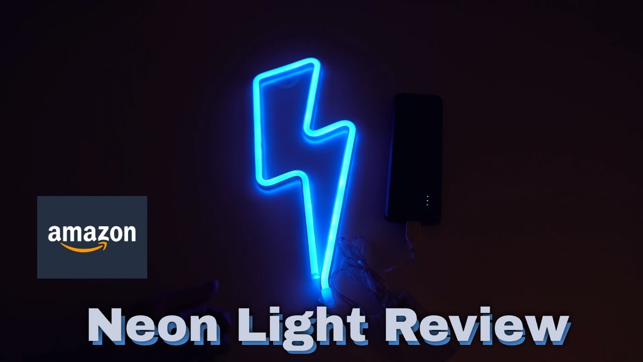 Lightning Bolt Neon Sign Unboxing and Review (from Amazon) - YouTube
