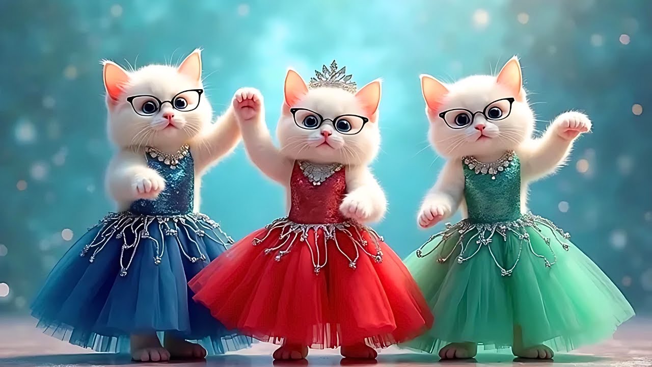 🤣Cute Cat Videos🐈funny dance 😃 "Little Cat" Dance Along!🐱💃🏻 Dancing ...