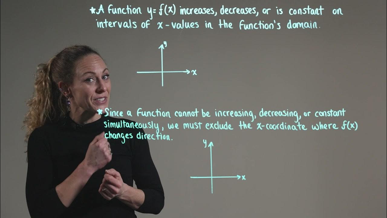 Increasing, Decreasing, & Constant Functions - YouTube
