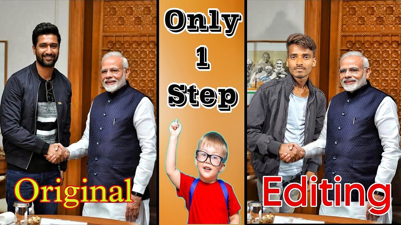 Professional photo editing PM Modi ke sath photo editing New Trending ...