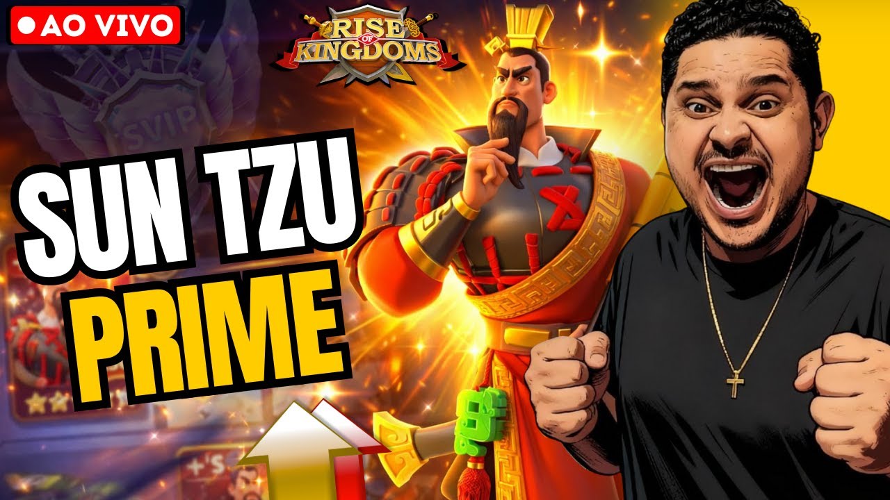 🟡LIVE | SUN TZU PRIME NA MINHA SVIP KD #3695 | RISE OF KINGDOMS ...