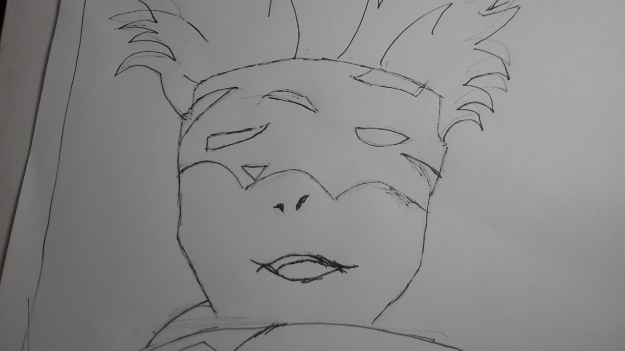 how to draw gojo with a mask from jujutsu kaisen - YouTube