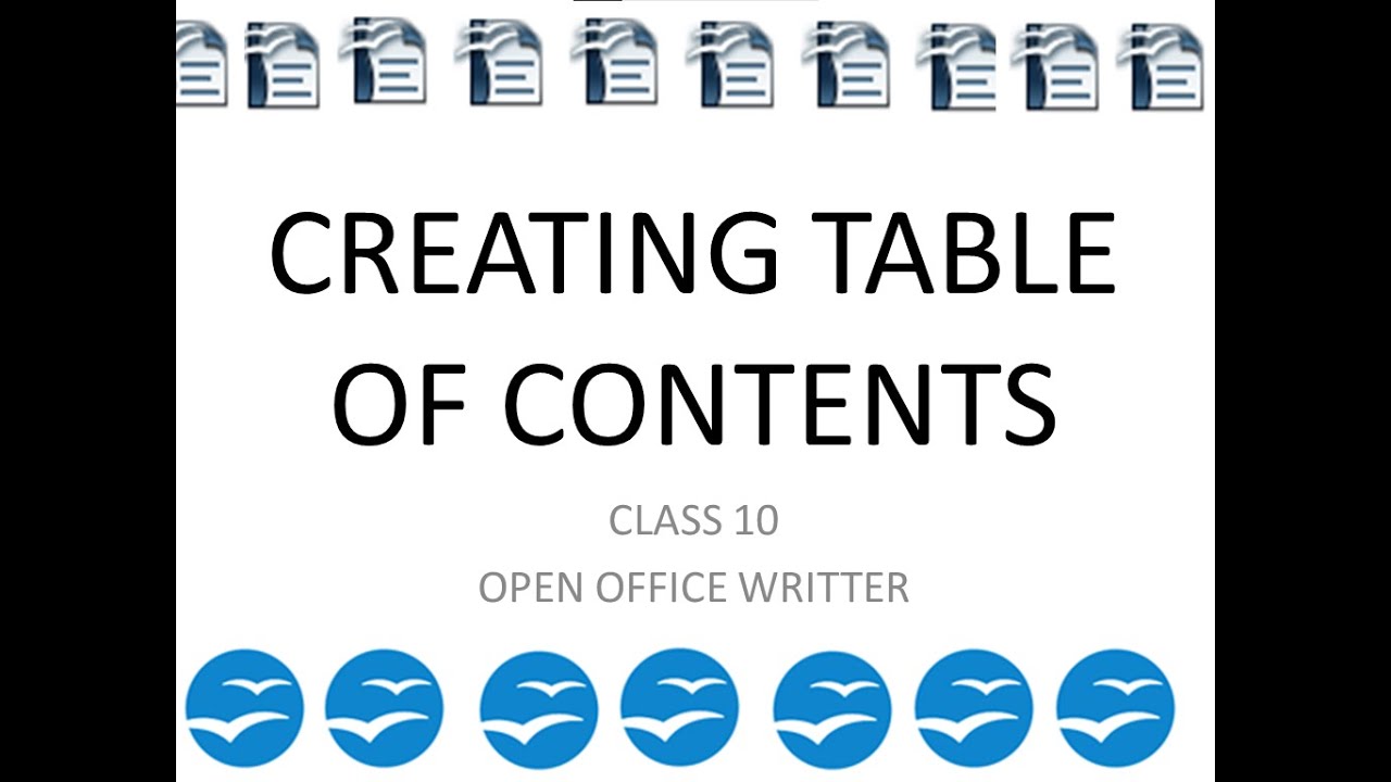 CREATING TABLE OF CONTENTS ||CLASS 10|| - YouTube