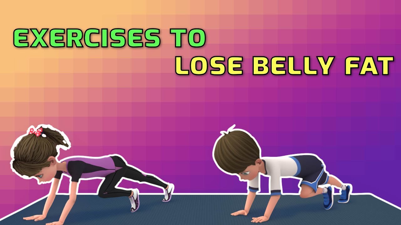 BEST EXERCISES TO LOSE BELLY FAT - KIDS WORKOUT AT HOME - YouTube