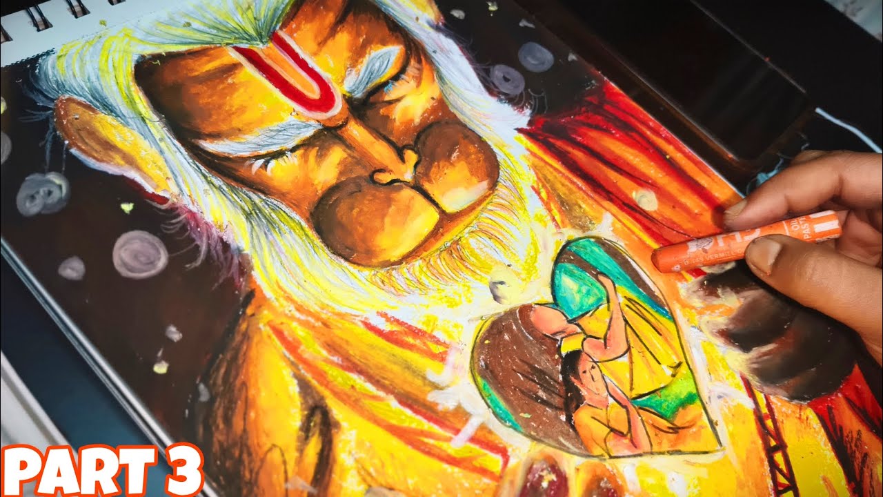 Lord hanuman drawing, Hanuman showing ram sita in his chest drawing ...