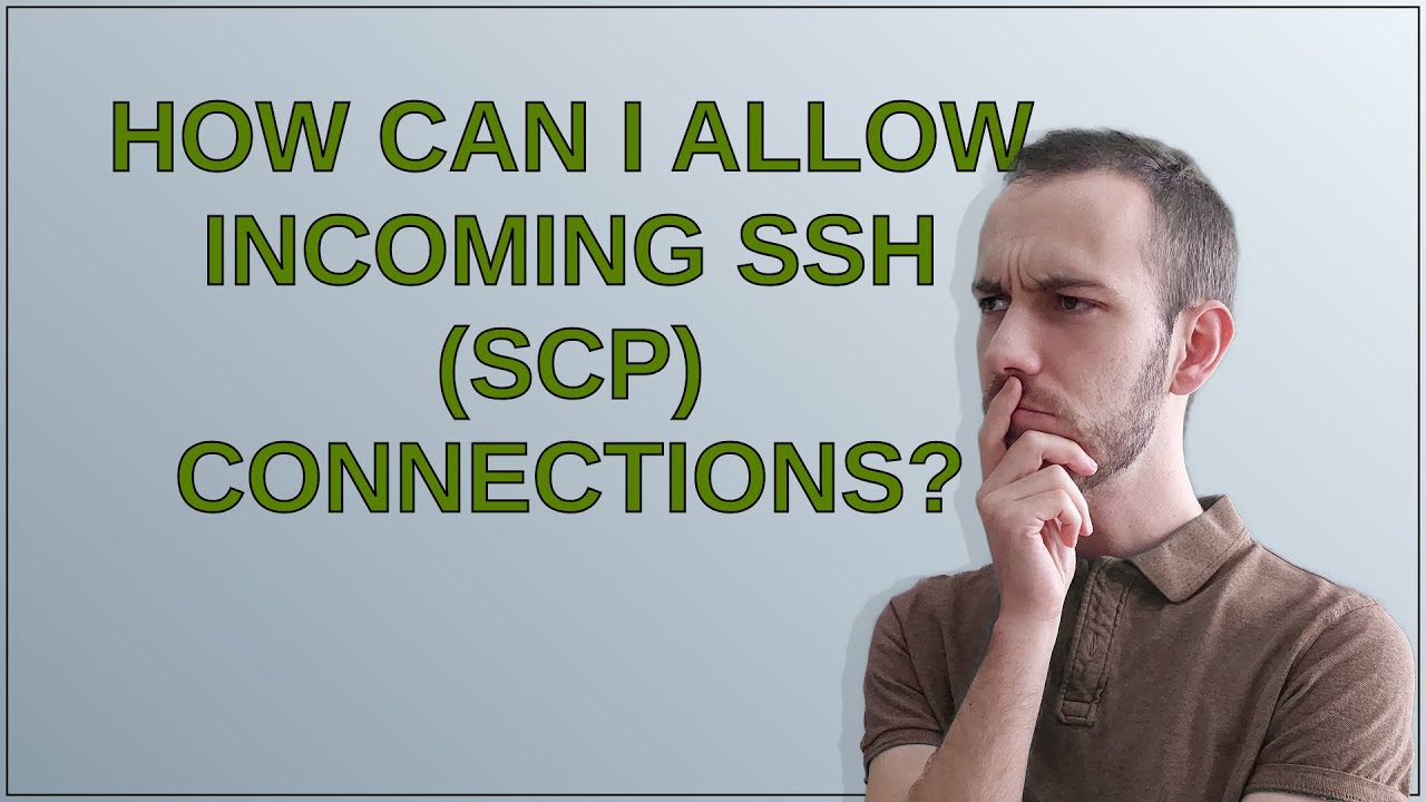 Apple: How can I allow incoming SSH (SCP) connections? - YouTube