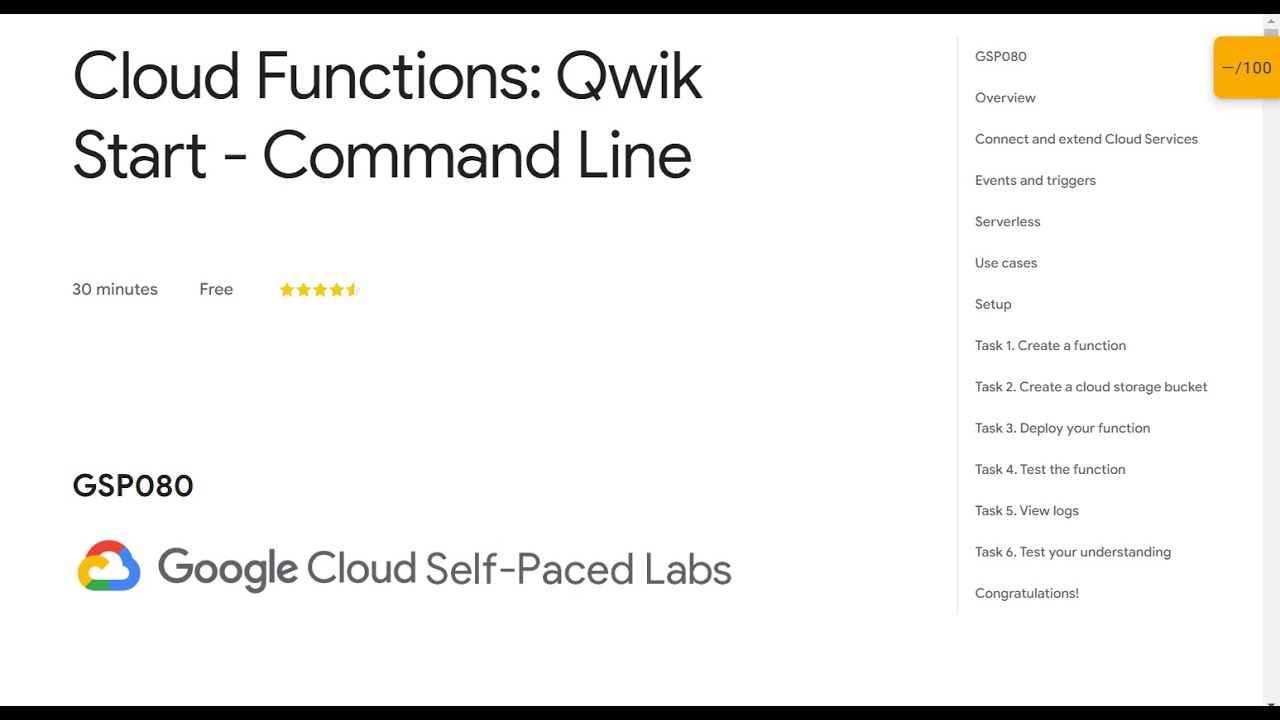 Cloud Functions Qwik Start Command Line Qwiklab Youtube