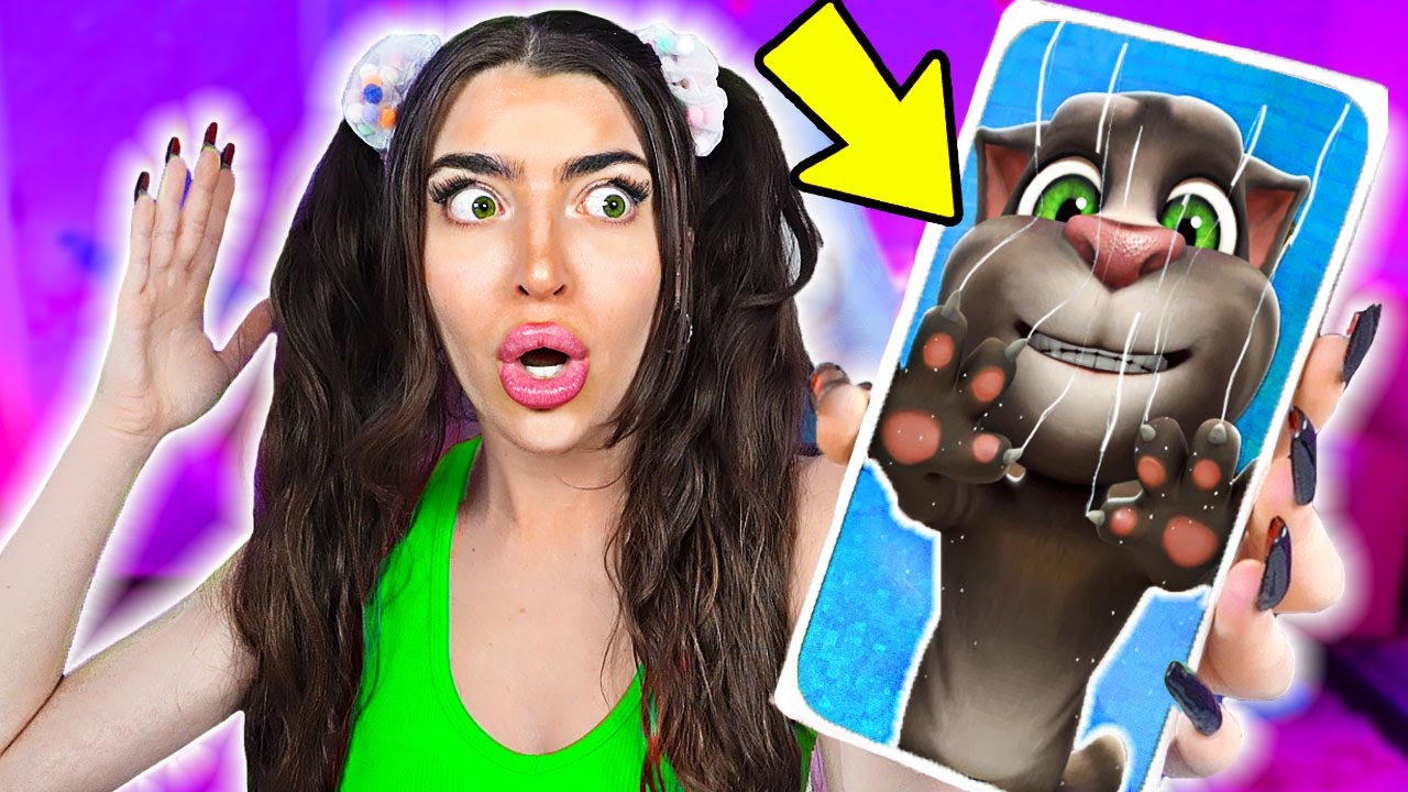 Talking Tom BROKE MY PHONE!! (HE'S SO MEAN!) - YouTube