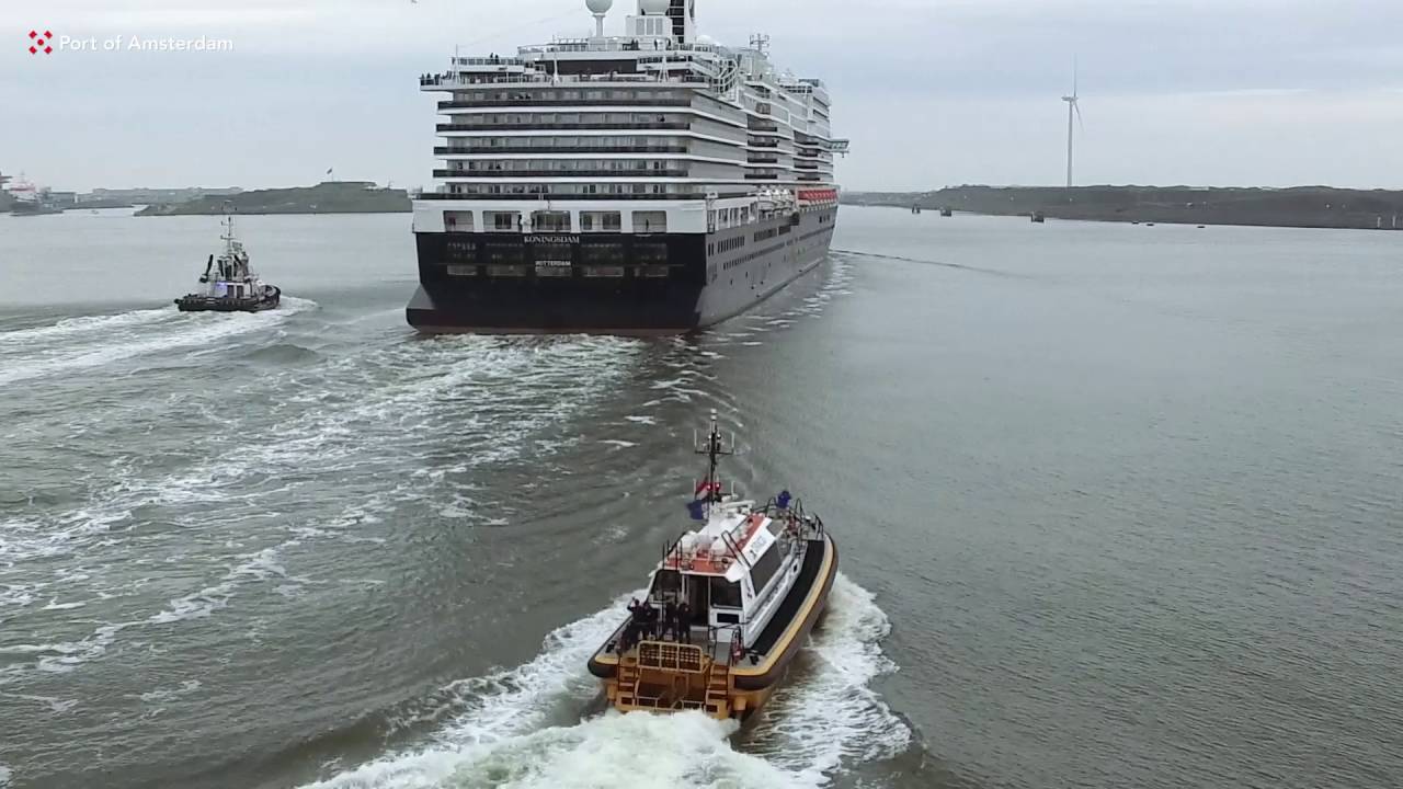 ms Koningsdam in thuishaven Amsterdam - YouTube