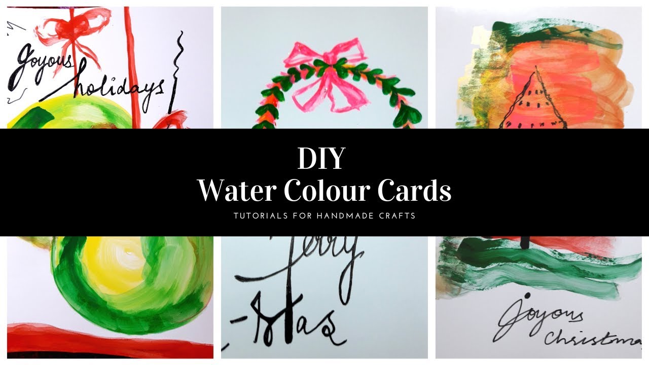 DIY Handmade Cards | Water Colors | 30 Designs - YouTube