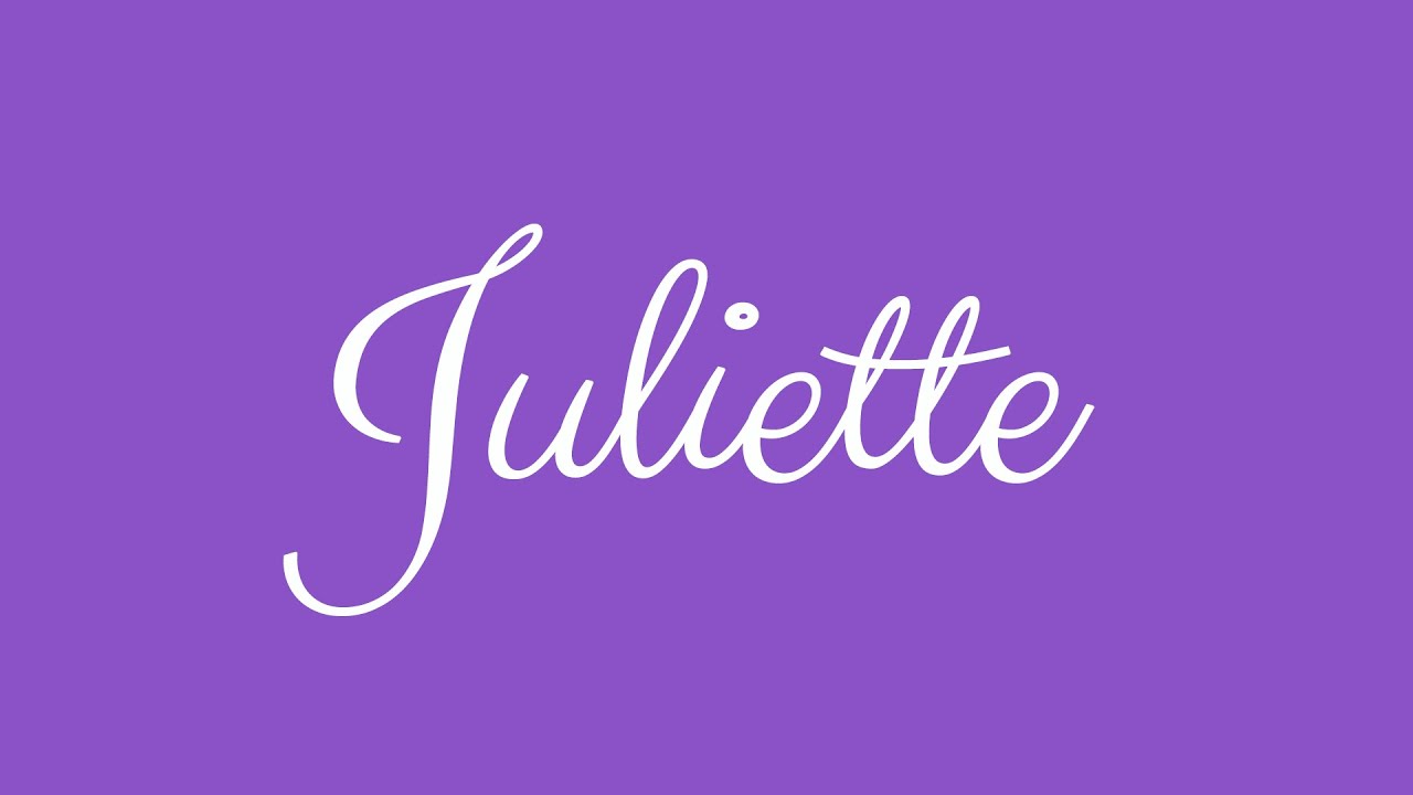 Learn how to Sign the Name Juliette Stylishly in Cursive Writing - YouTube