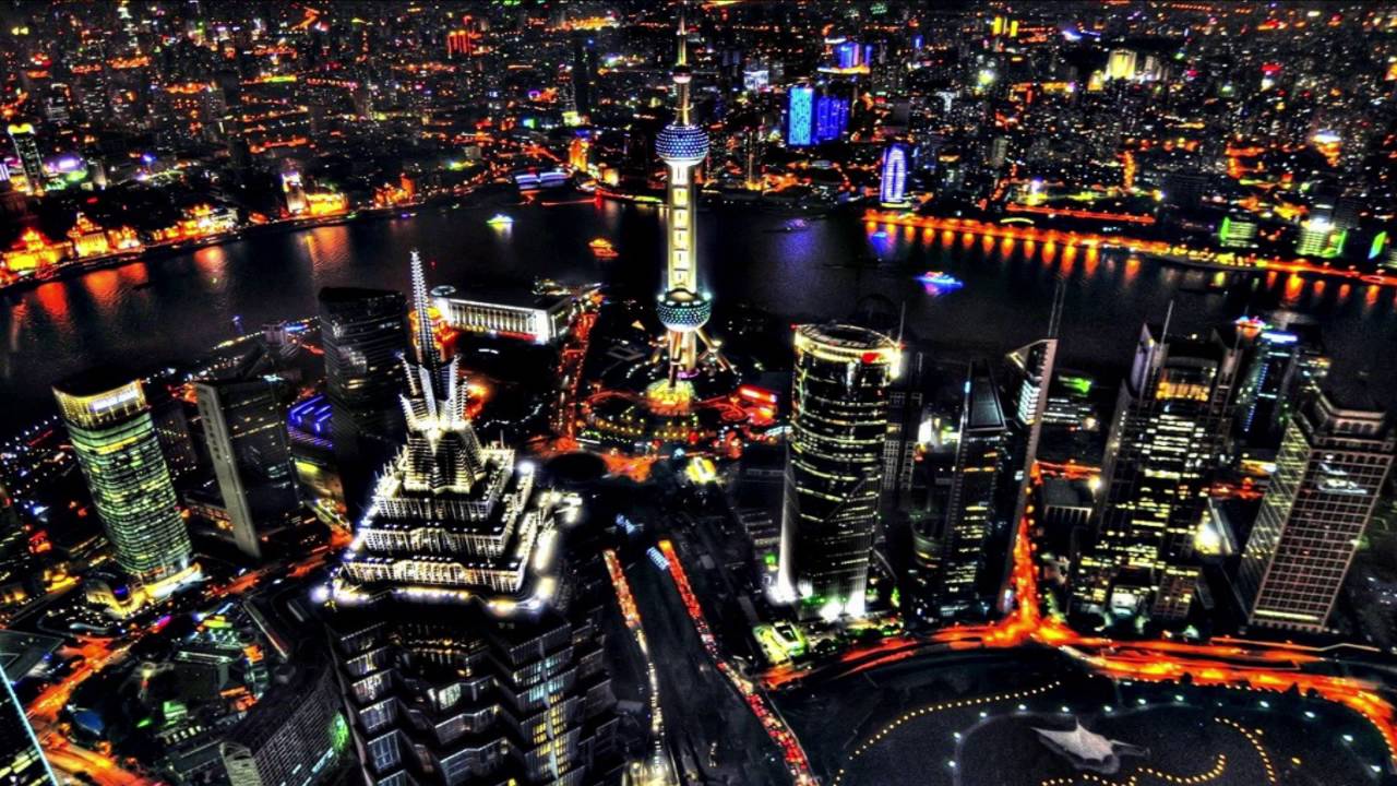 seven beautiful cities at night - YouTube
