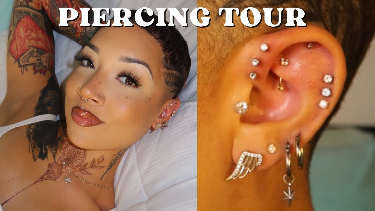 28 PIERCINGS TOUR: Rating the pain & healing experience! - YouTube