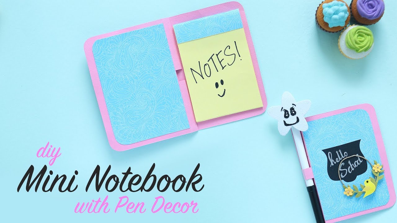 DIY Notebook and Pen Decor | Back To School | Craft Ideas - YouTube
