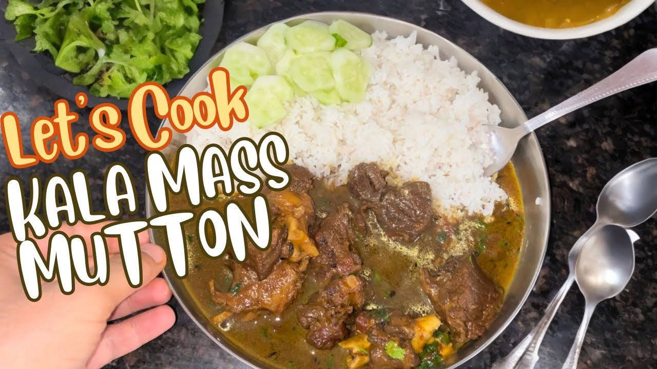 Cooking Kala Mass Mutton in Pahadi style - YouTube