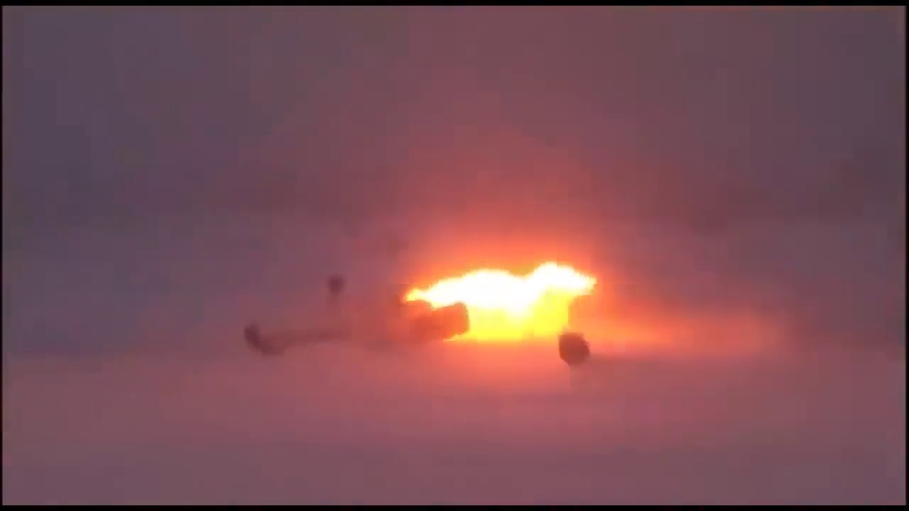 Real Footage, Russian strategic bomber crashed in snow, full video ...