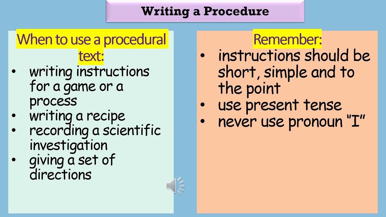 Procedure Writing YouTube Procedure Writing YouTube