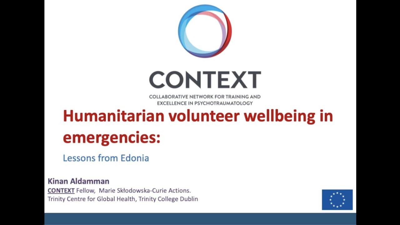 Humanitarian volunteer wellbeing in emergencies. - YouTube
