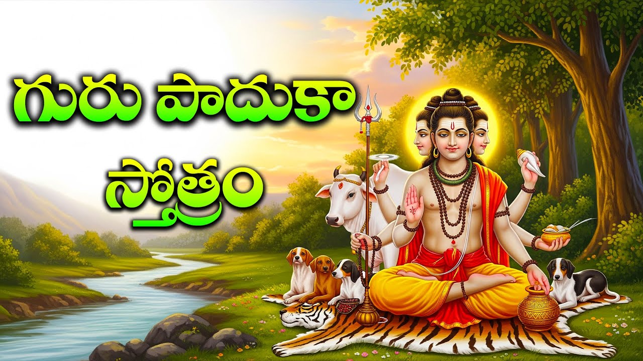 గురుపాదుక స్తోత్రం | Guru Paduka Stotram Telugu Lyrics | Guru Padhuka ...