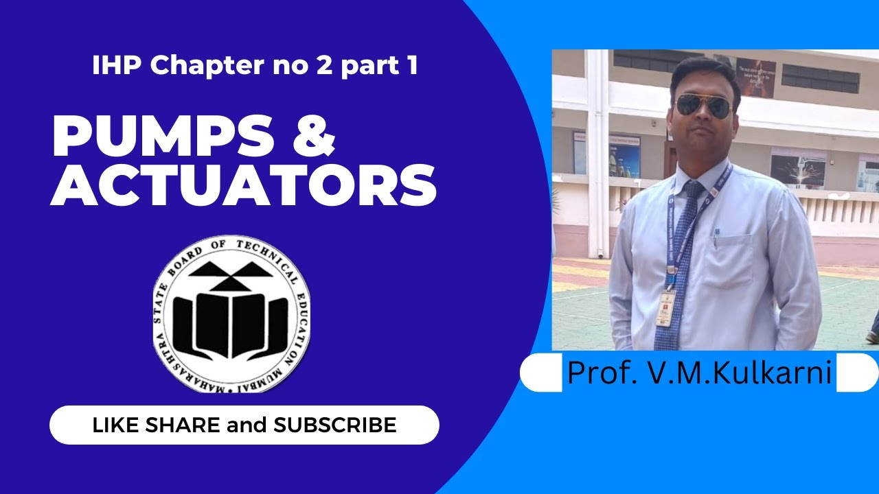 PUMPS and Actuators Chapter no 2 Part 1 - YouTube