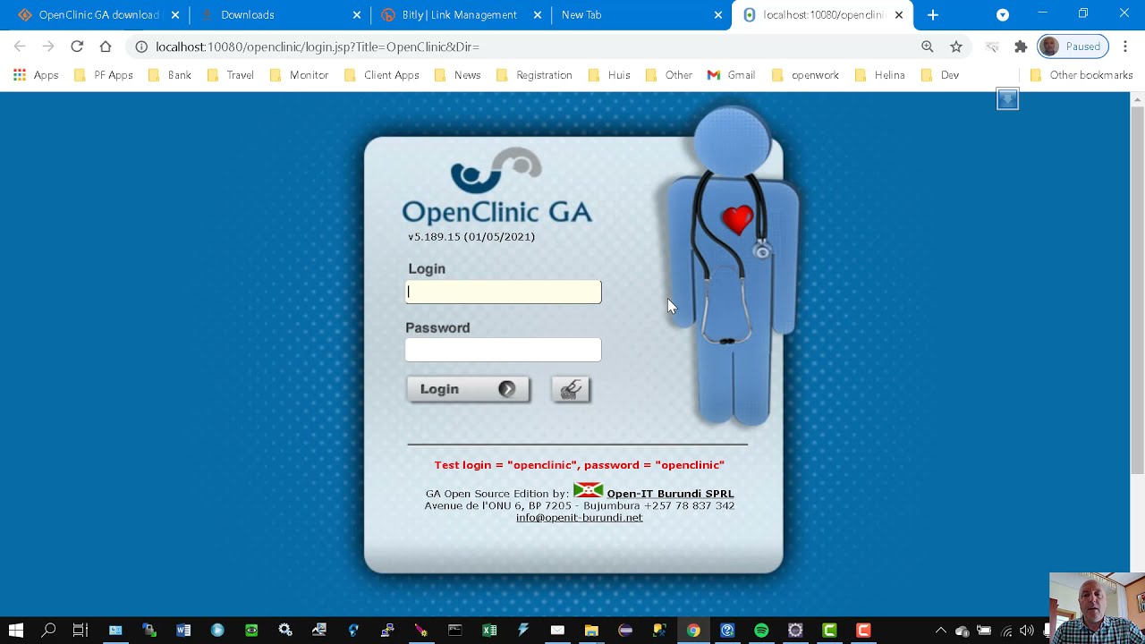Installation OpenClinic GA sur Windows - YouTube