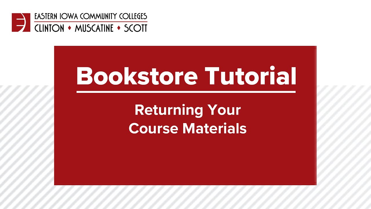 Bookstore Tutorial: Returning materials after dropping a class - YouTube