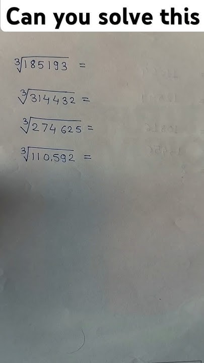 How to solve 6 digit cube root #easytrick #maths #cuberoottrick - YouTube
