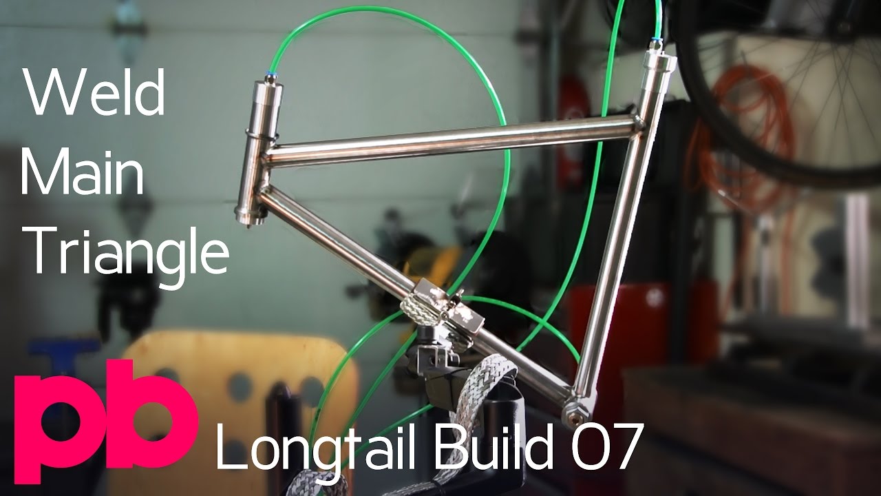 Longtail Bicycle Frame Build 07 - Tig Weld Main Triangle - YouTube
