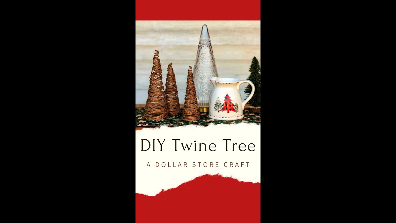 DIY Twine Tree (A Dollar Store Craft) #short - YouTube