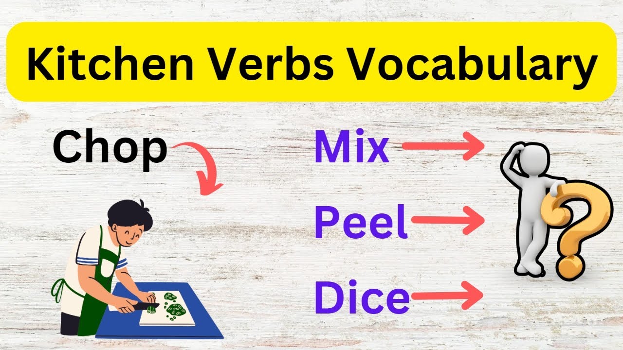 Cooking Verbs | Kitchen Verbs | Vocabulary | #kitchenverbs #pictionary ...