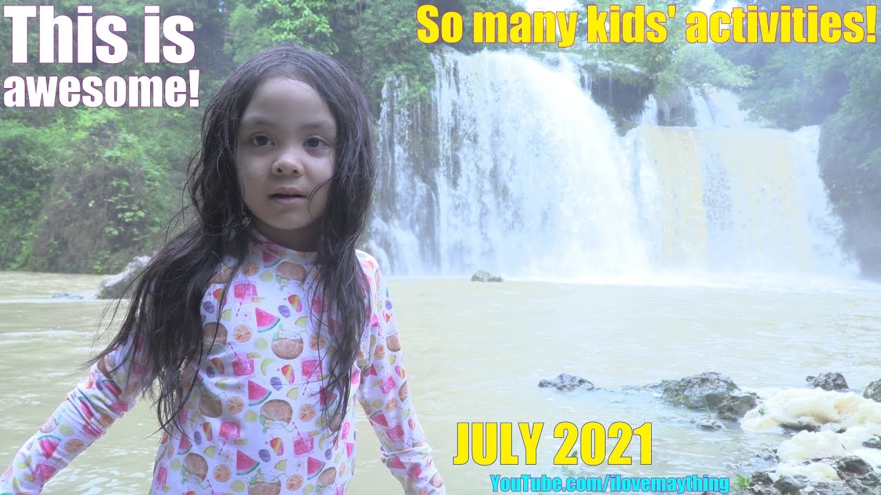 Children's WATER ADVENTURES! Swimming in the CAVE & Waterfalls ...
