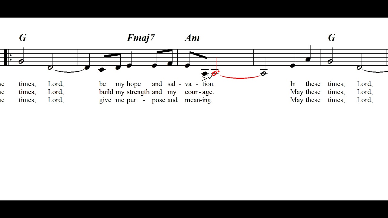 In These Times Lord. Original Sheet Music and Lyrics - YouTube