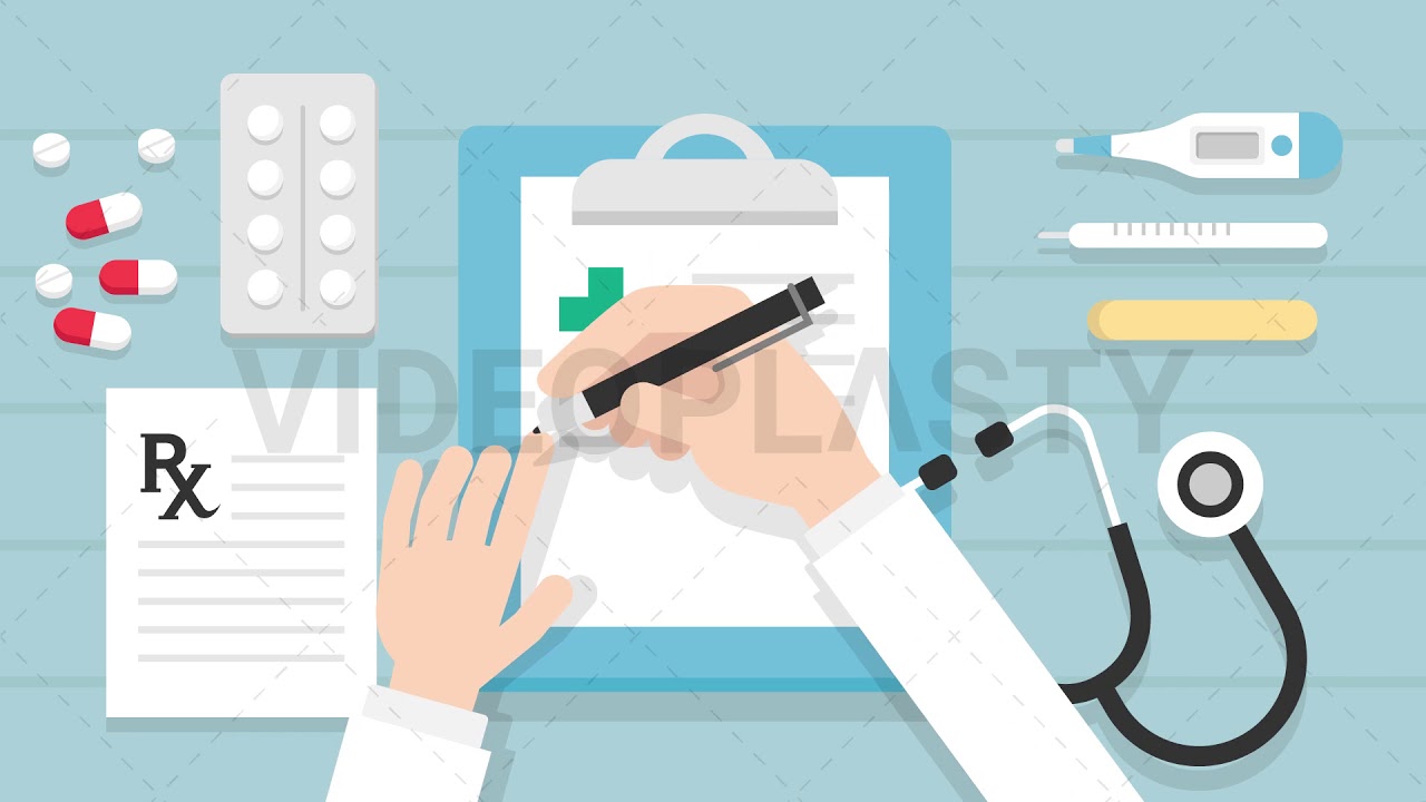 Doctor Writing on Clipboard Scene Stock Animation [MOV & GIF] - YouTube