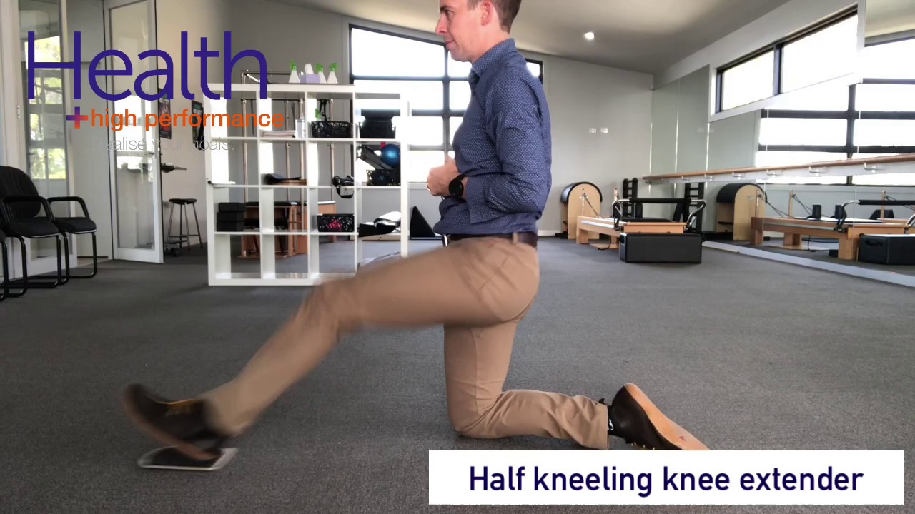 Half kneeling knee extender for hamstring strain | Melbourne Sports ...
