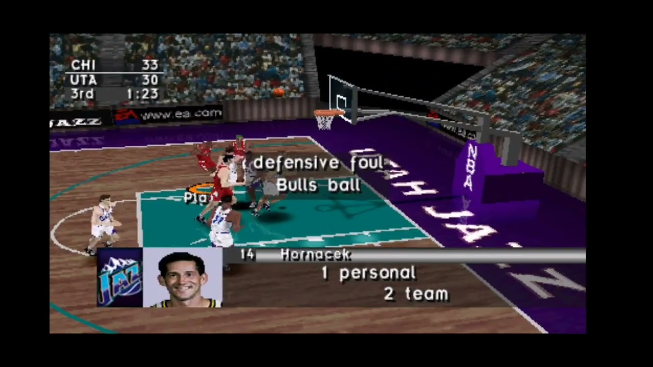 NBA LIVE '97 (PS1) Bulls vs. Jazz - YouTube