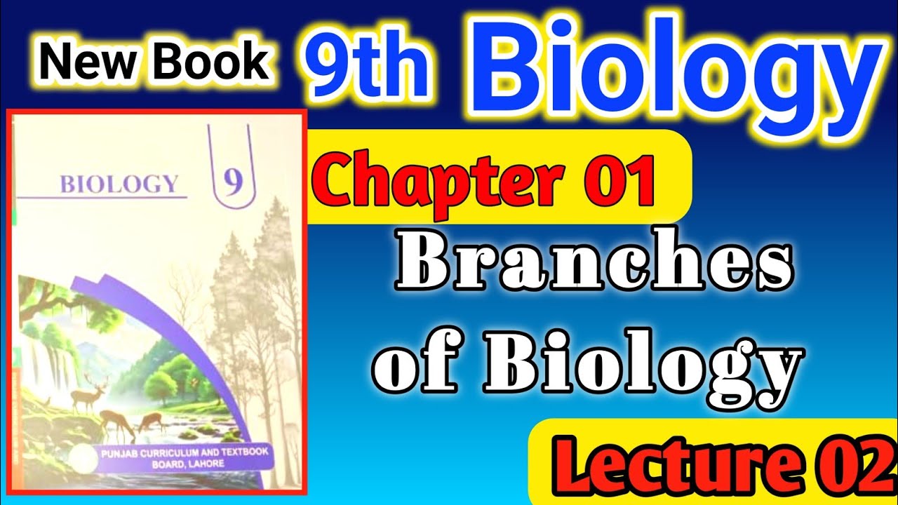 9th class New Book Biology Chapter 01 Lecture 02 Branches of Biology ...