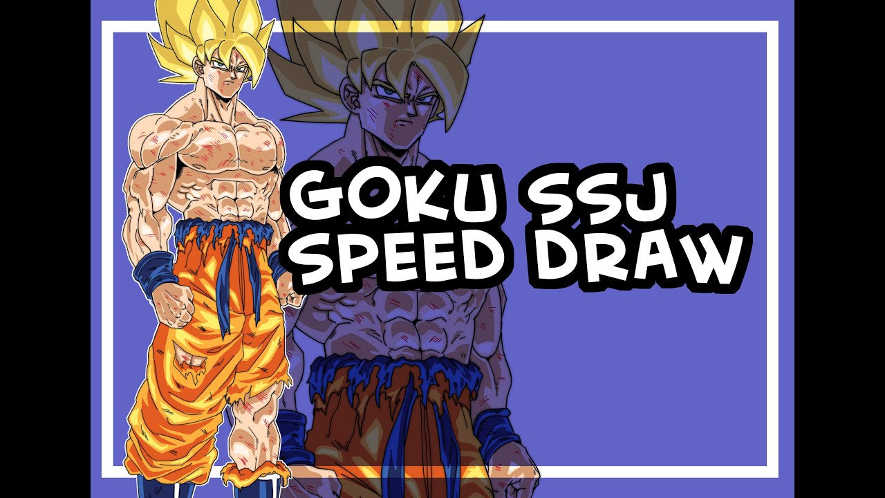 Speed Draw Goku Ssj1! - YouTube