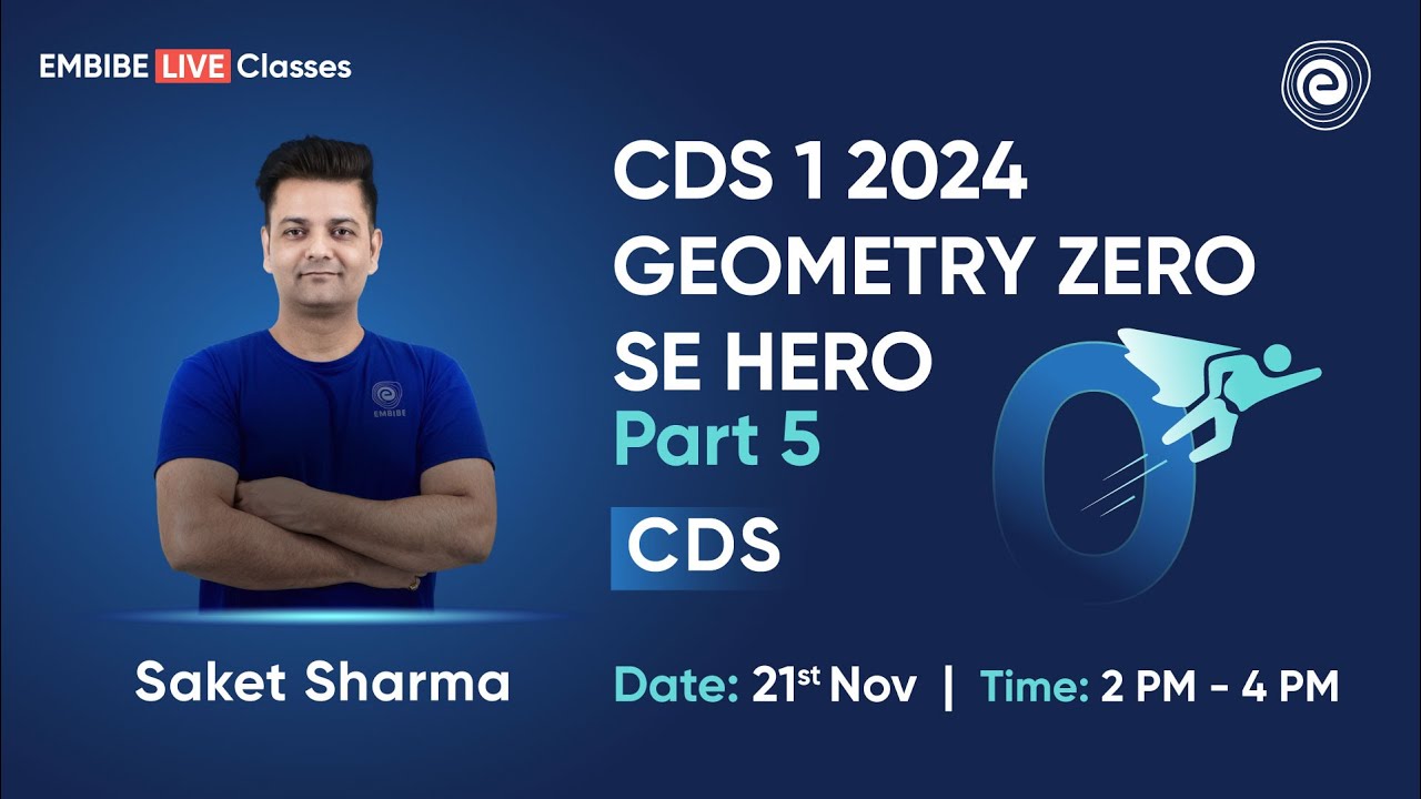 CDS 1 2024 | Geometry Zero se Hero | Part 5 | REGIMENT Series | Strategy | Maths | Saket Sir ...