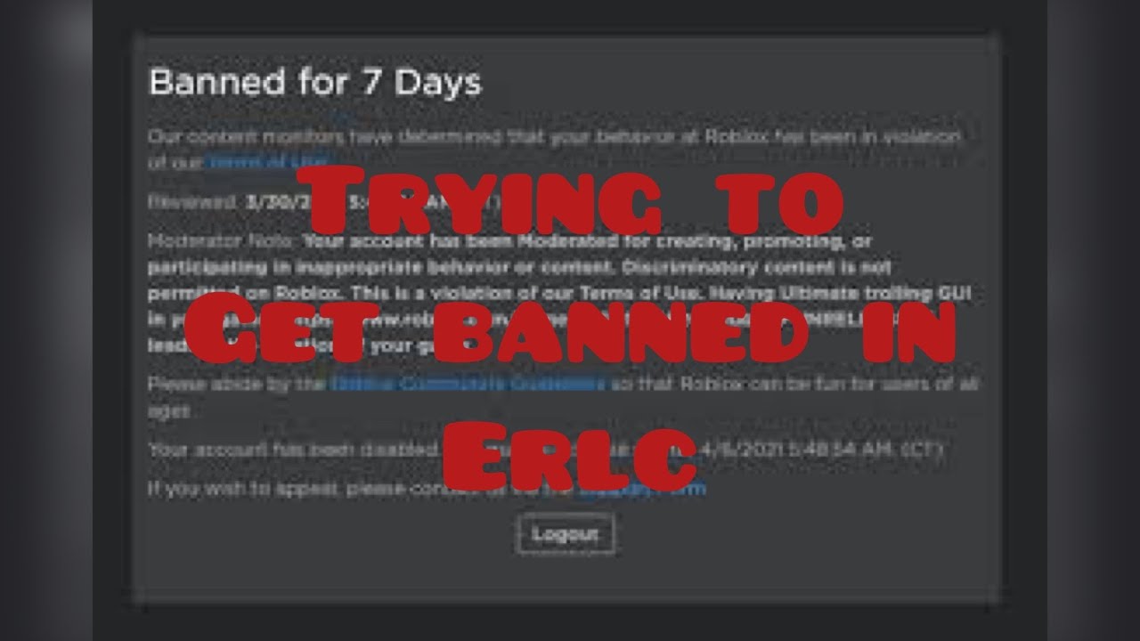 Trying To Get Banned As fast as possible in ERLC private servers. - YouTube