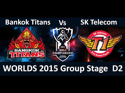 BKT vs SKT Game Highlights S5 WC D2 Season 5 Worlds Day 2 Bankok Titans G4 vs SK Telecom Faker ...